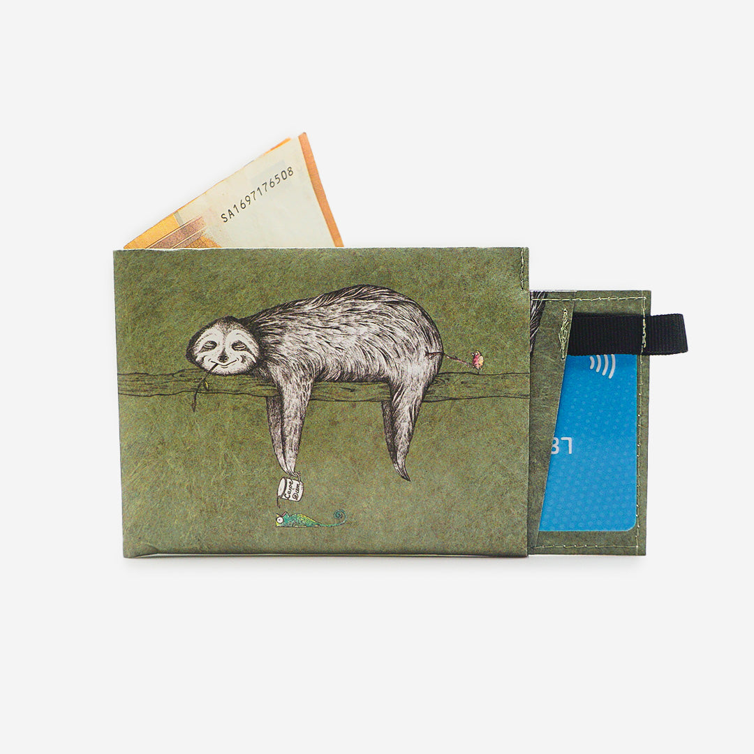 Paprcuts PRO Wallet RFID Protection Sloth Thin Tear-Resistant Lightweight
